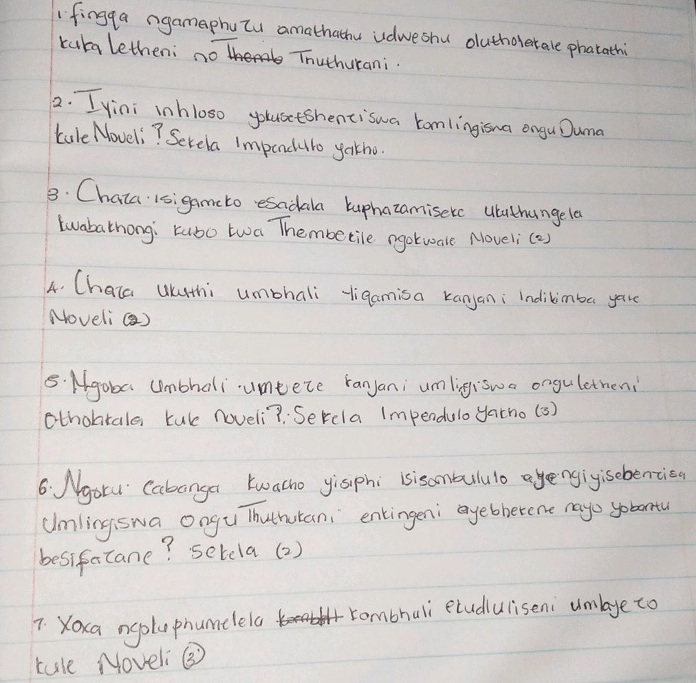 1. Fingga ngamaphuzu amathathu udweshu | StudyX