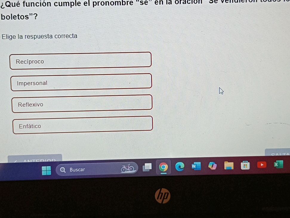 ¿Qué función cumple el pronombre "se" en la | StudyX