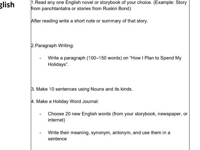 Read any one English novel or storybook of