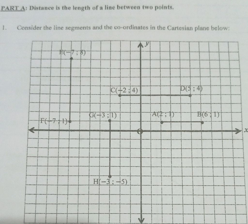 1. Consider the line segments and the | StudyX
