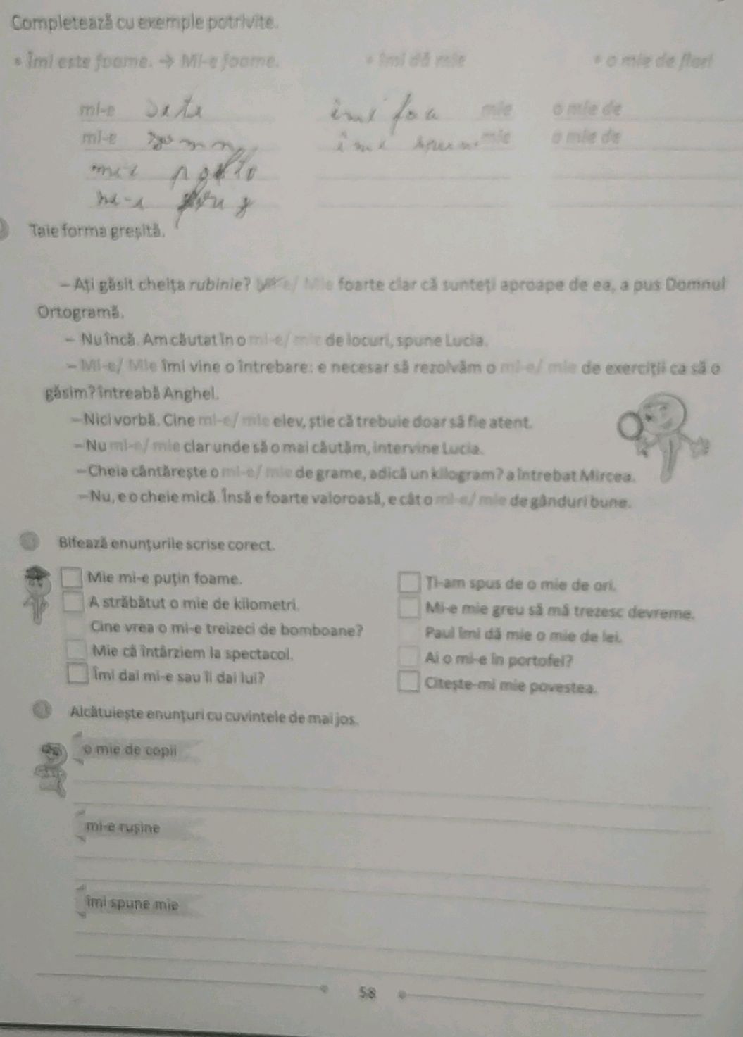 Completează cu exemple potrivite. Îmi este | StudyX