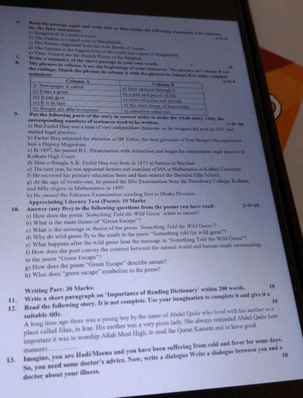 6. Read the passage again and write true or | StudyX