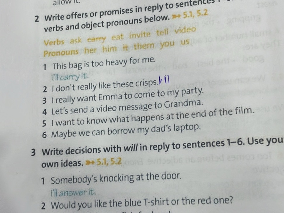 2 Write offers or promises in reply to | StudyX