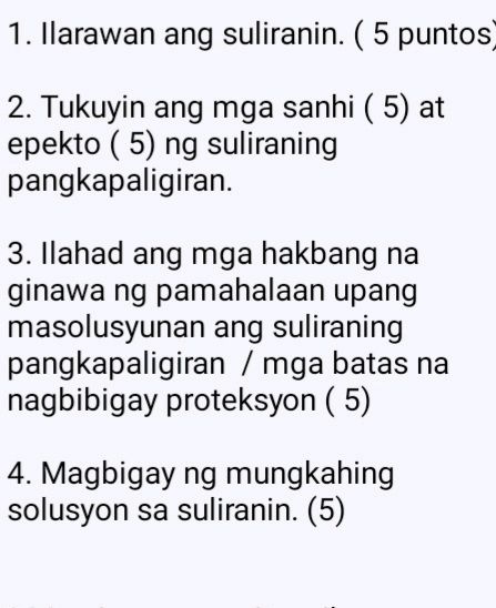 1. Ilarawan ang suliranin. (5 puntos) 2. | StudyX