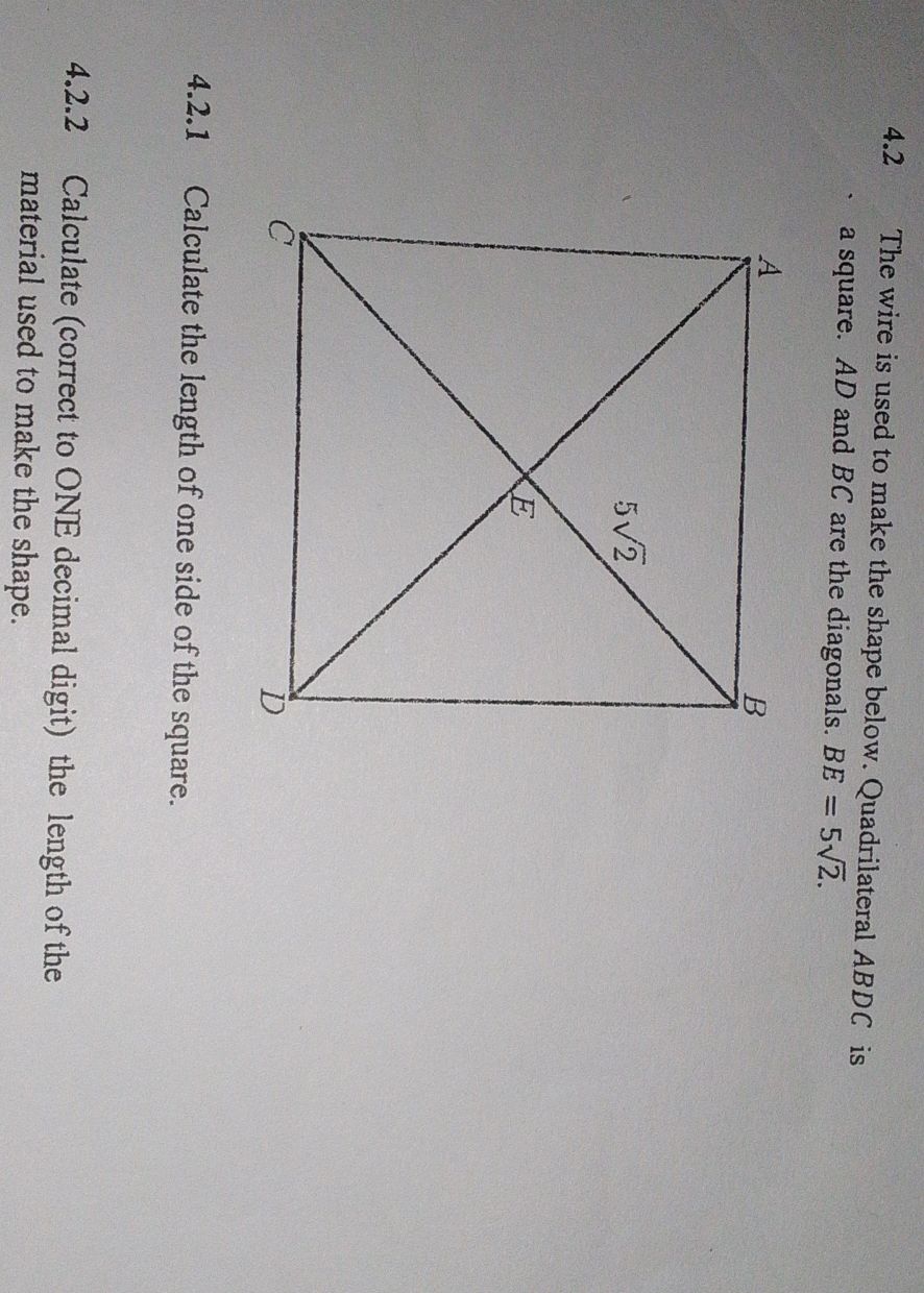 The wire is used to make the shape below. | StudyX