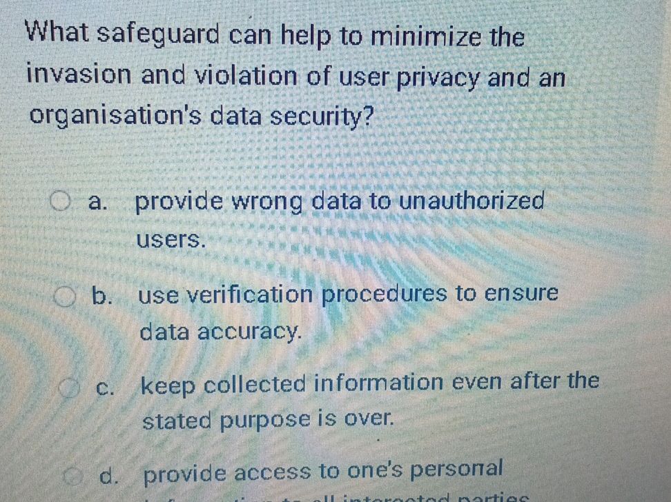 What safeguard can help to minimize the | StudyX