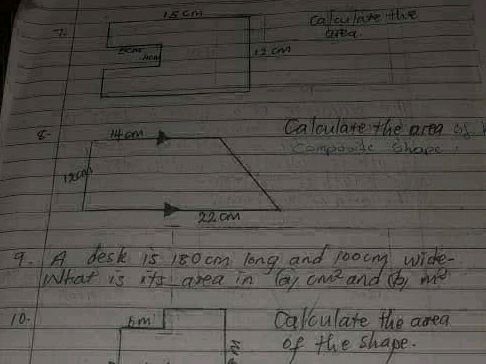 7. Calculate the area. 8. Calculate the | StudyX