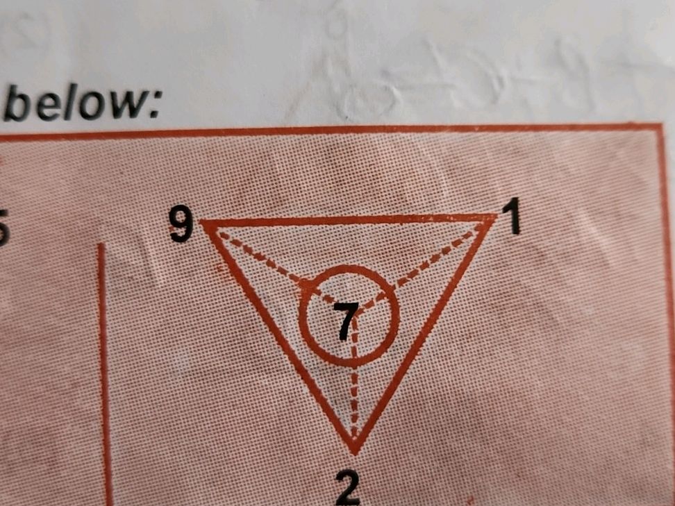 The image shows a triangle with numbers at | StudyX