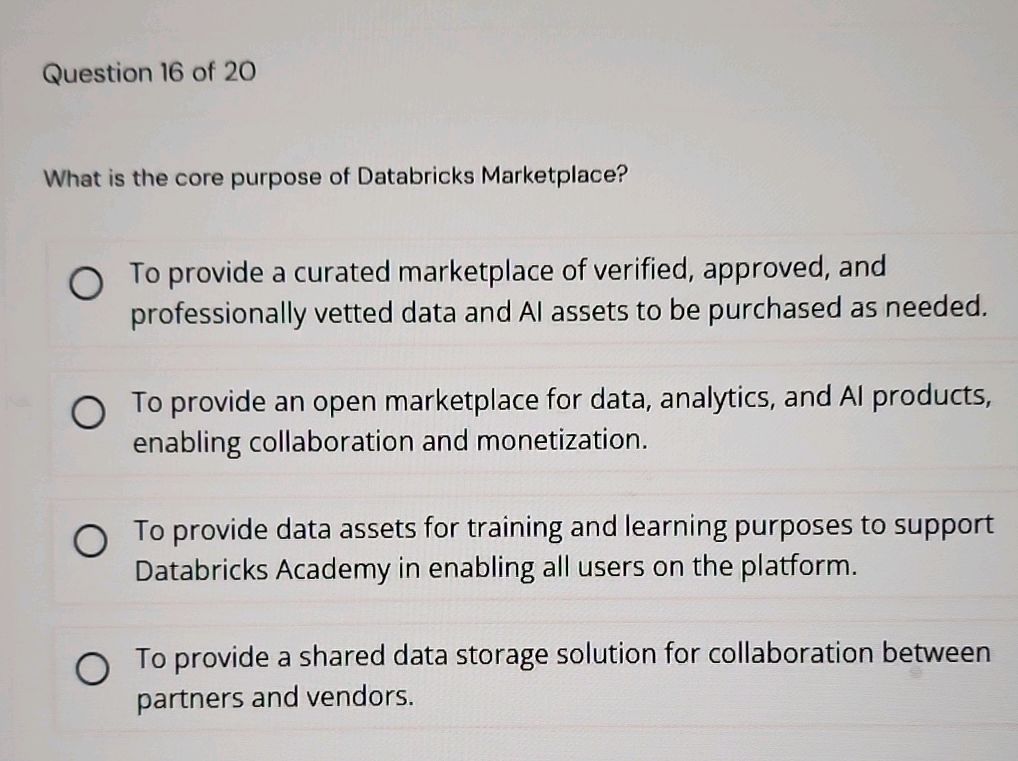What is the core purpose of Databricks | StudyX