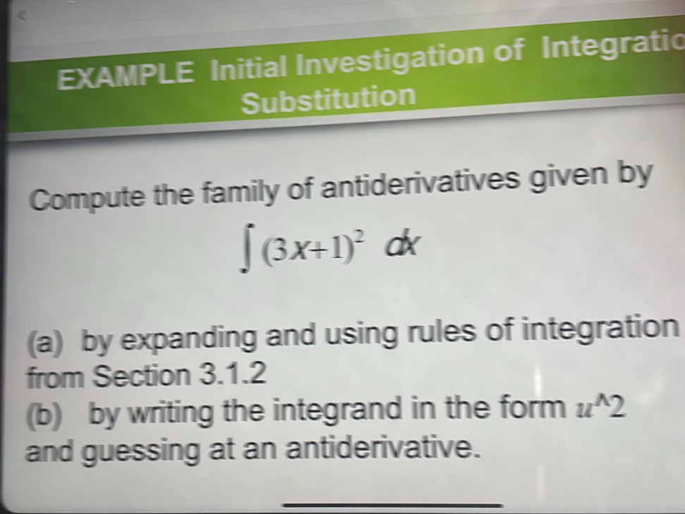 Compute the family of antiderivatives given | StudyX