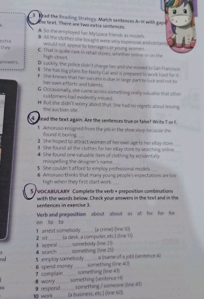 3 Read the Reading Strategy. Match sentences | StudyX