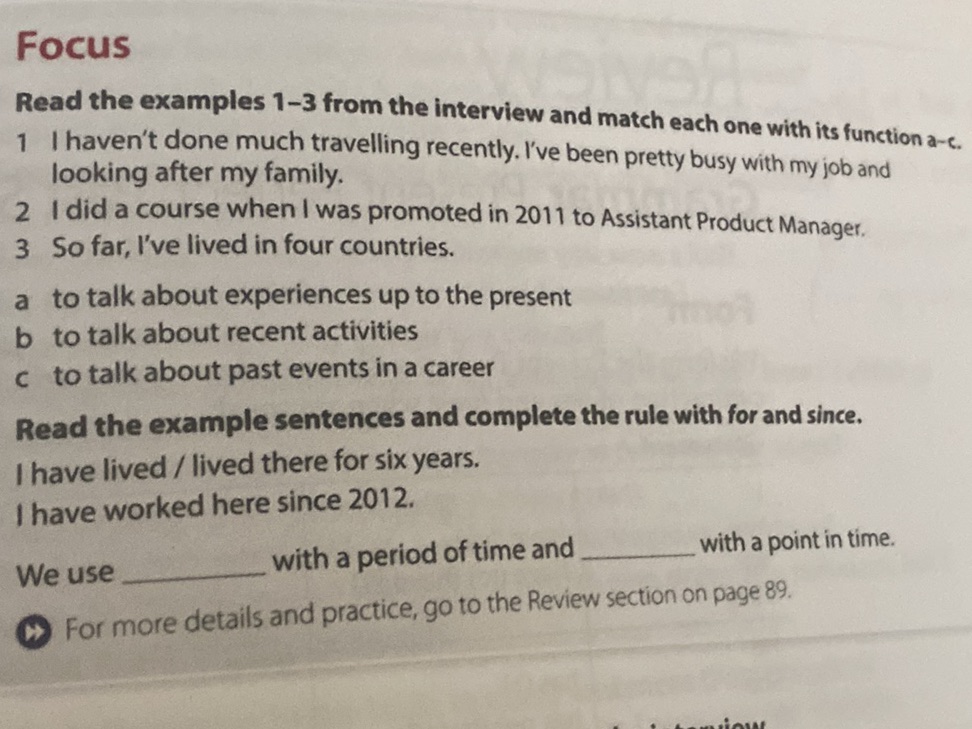 Read the examples 1-3 from the interview and | StudyX