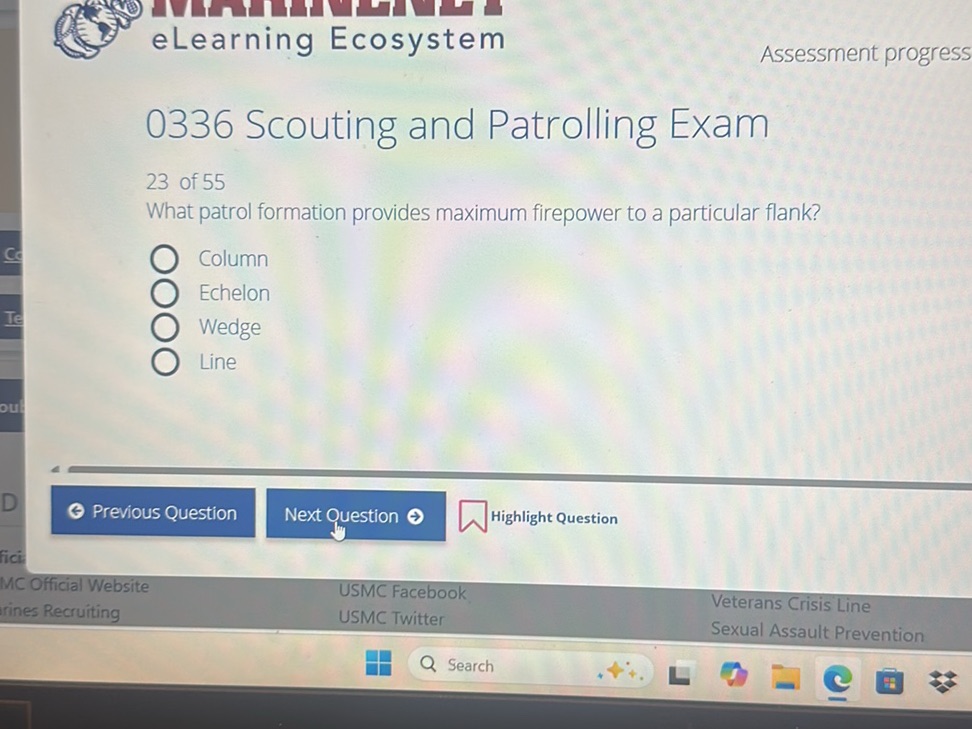 What patrol formation provides maximum | StudyX