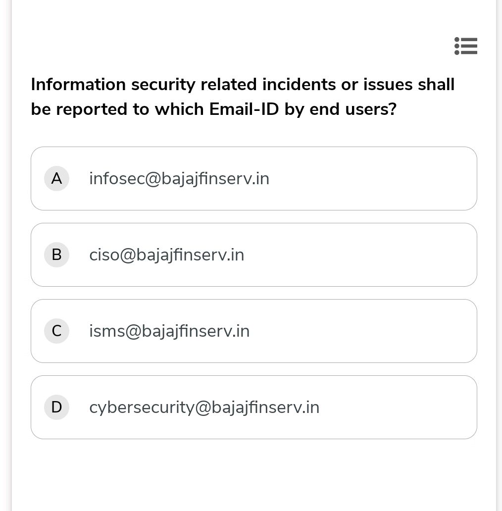 Information security related incidents or | StudyX