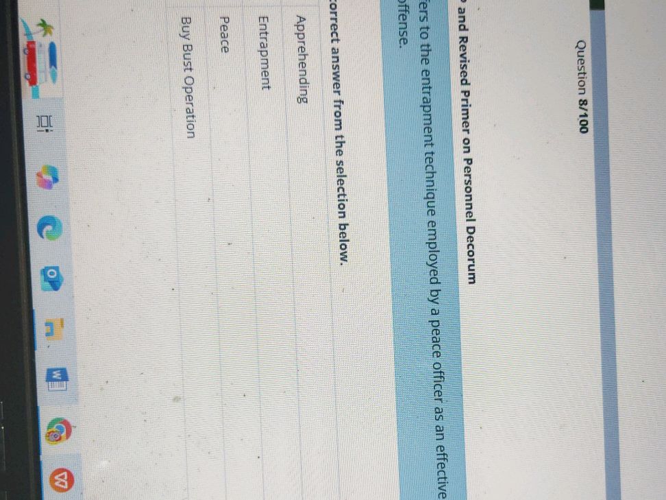 Question 8/100 and Revised Primer on | StudyX