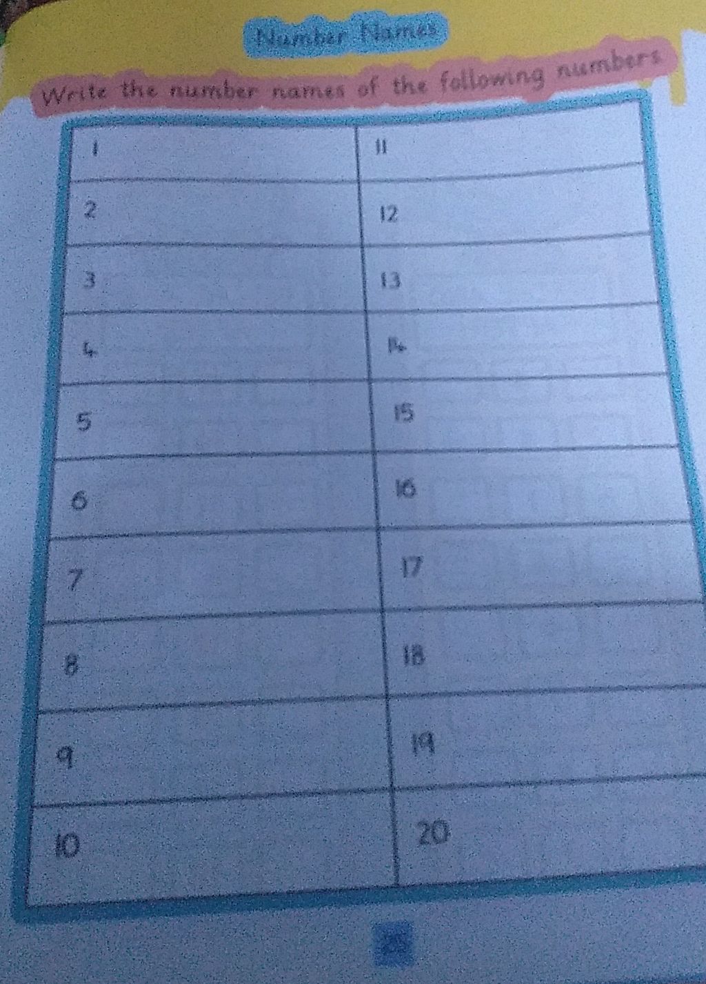 Write the number names of the following | StudyX