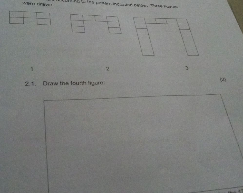 Draw the fourth figure in the pattern | StudyX