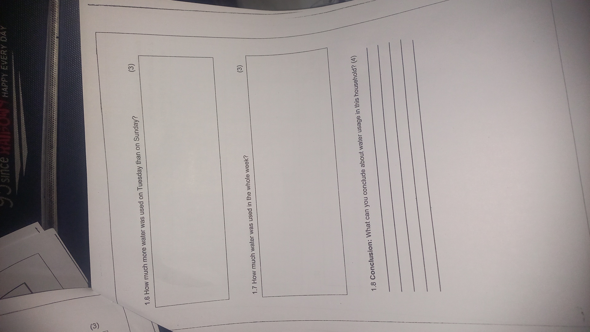 Question 1: Water Usage Investigation [22 | StudyX