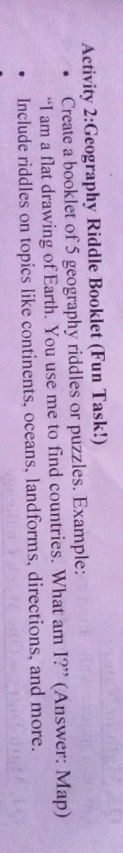 Activity 2: Geography Riddle Booklet (Fun | StudyX