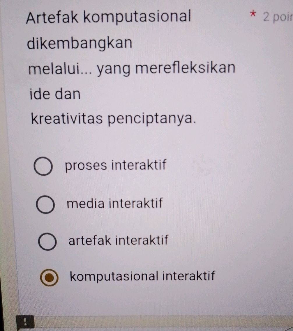 Artefak komputasional dikembangkan | StudyX