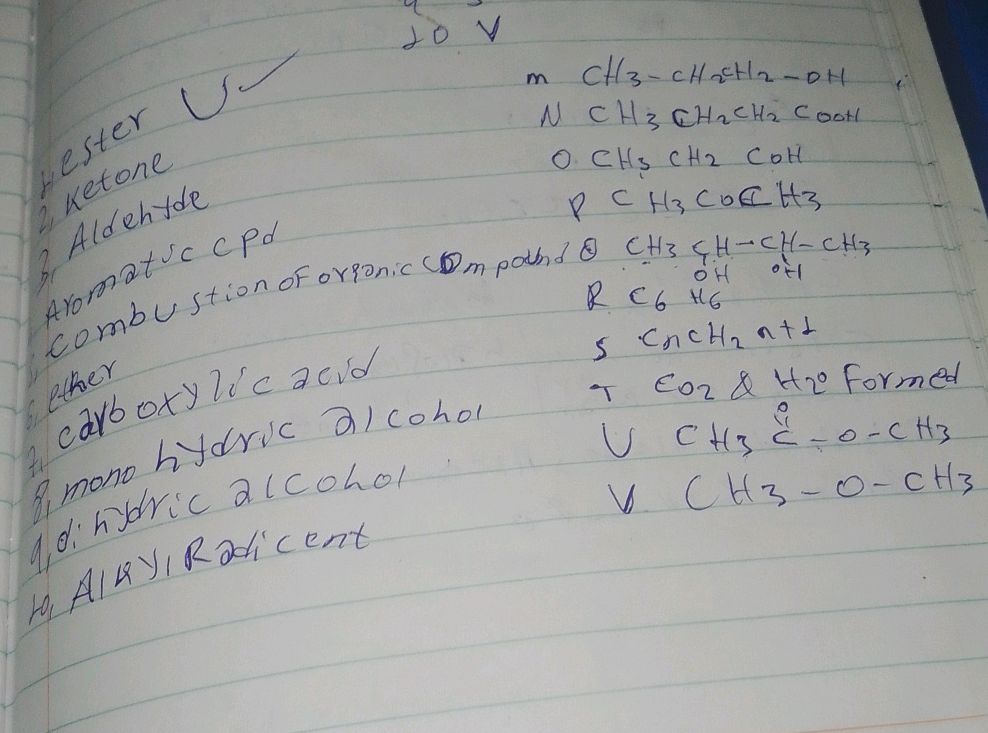 m CH3-CH2CH2-OH N CH3CH2CH2COOH O CH3 CH2 | StudyX