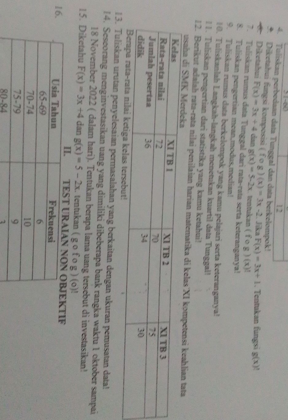 4. Tuliskan perbedaan data Tunggal dan data | StudyX