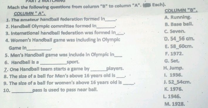 Match the following questions from column | StudyX