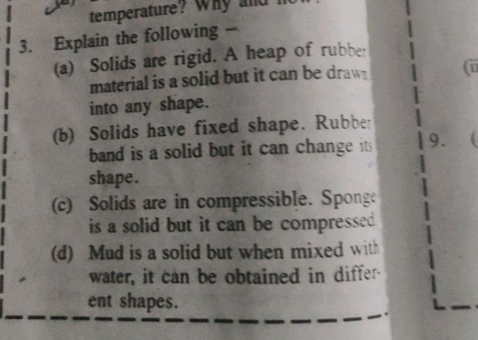 3. Explain the following - (a) Solids are | StudyX