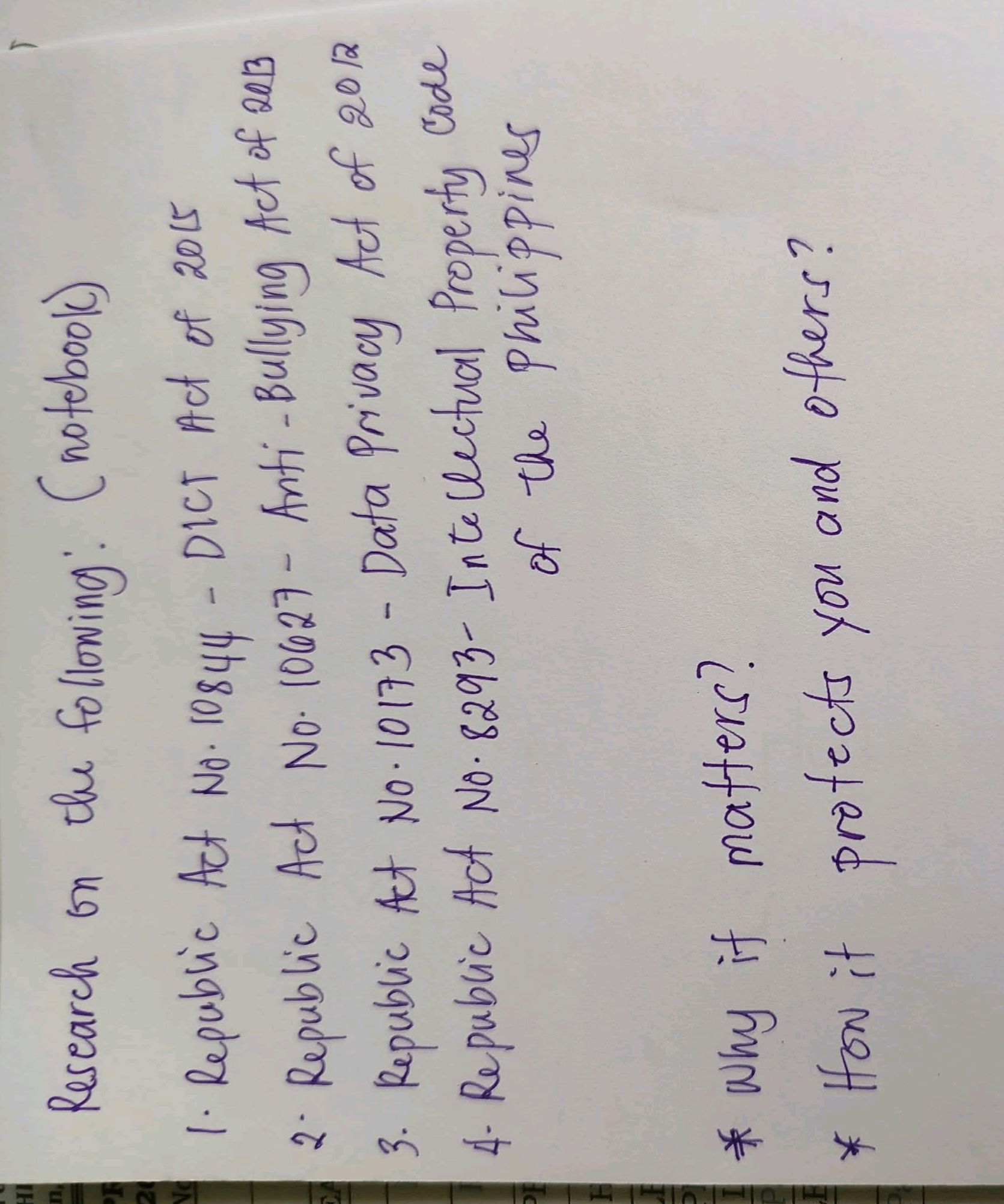 Research on the following: (notebook) 1. | StudyX