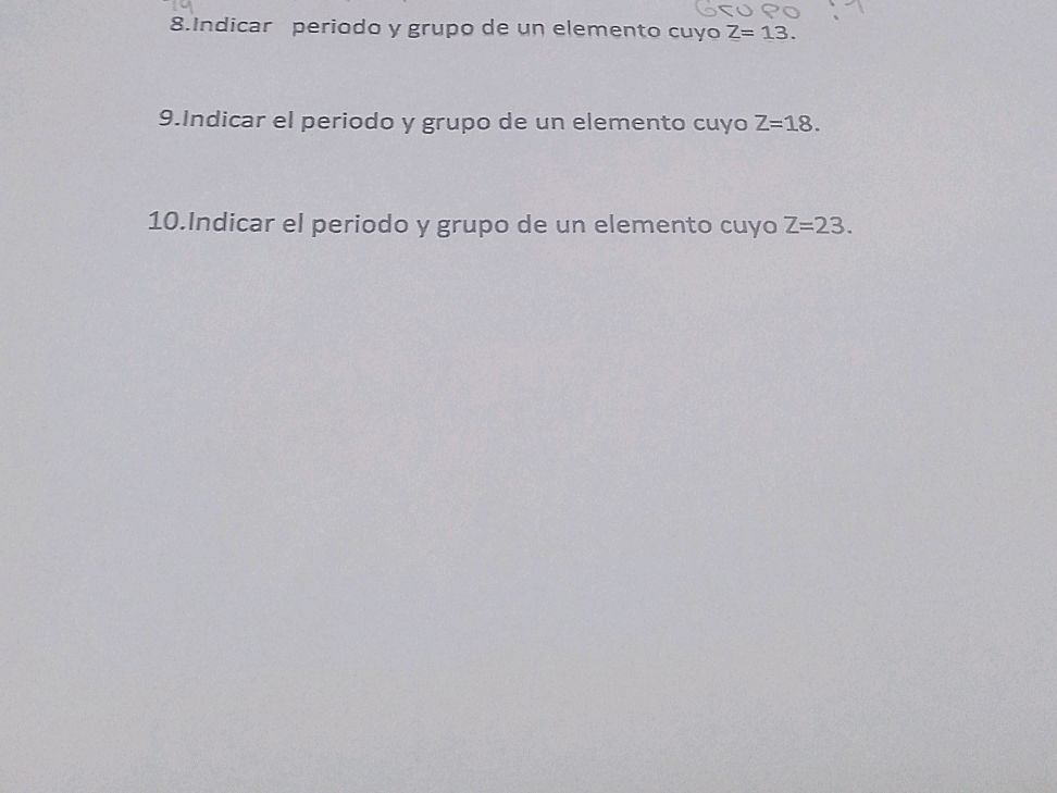 8. Indicar periodo y grupo de un elemento | StudyX