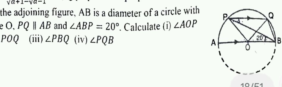 In the adjoining figure, AB is a diameter of | StudyX
