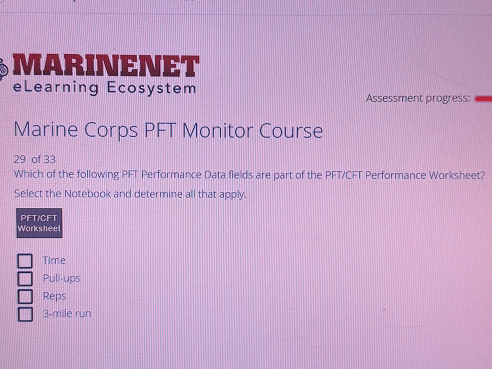 Which of the following PFT Performance Data | StudyX
