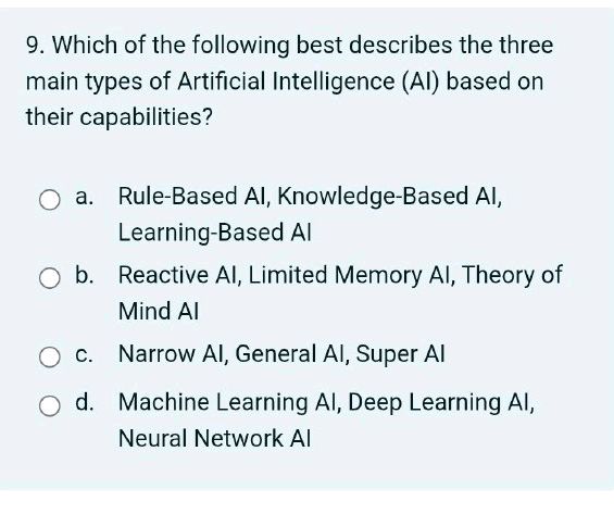 9. Which of the following best describes the | StudyX