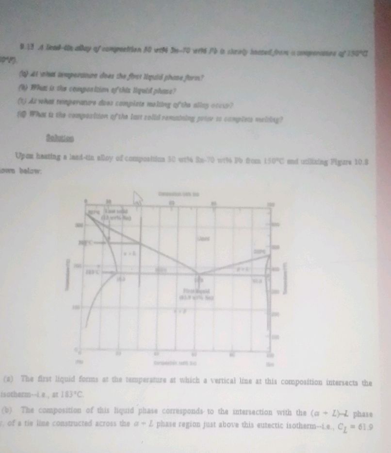 (a) At what temperature does the first | StudyX