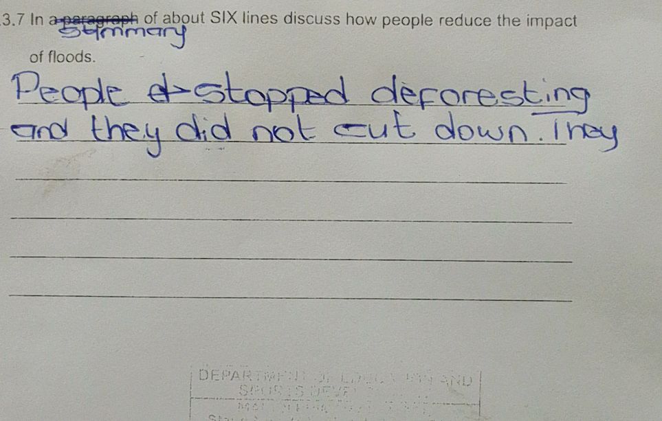 3.7 In a paragraph of about SIX lines | StudyX