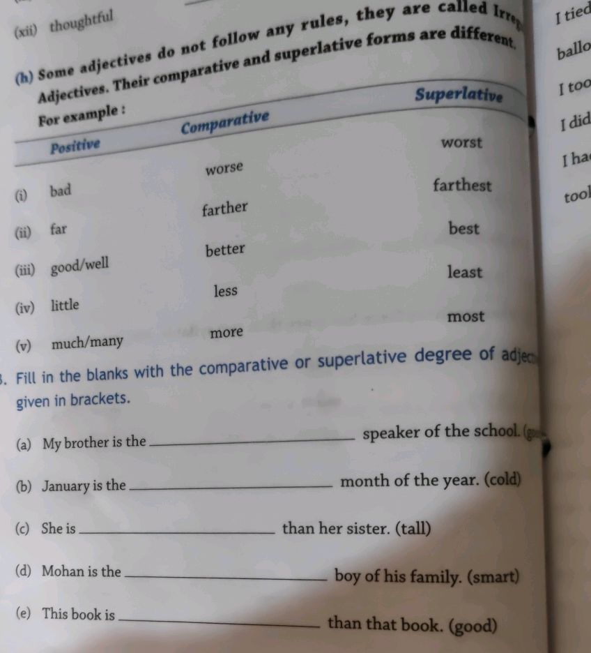 3. Fill in the blanks with the comparative | StudyX