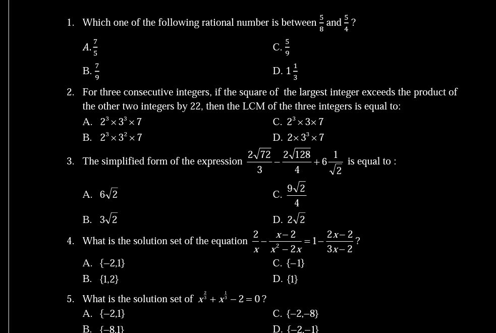 1. Which one of the following rational | StudyX