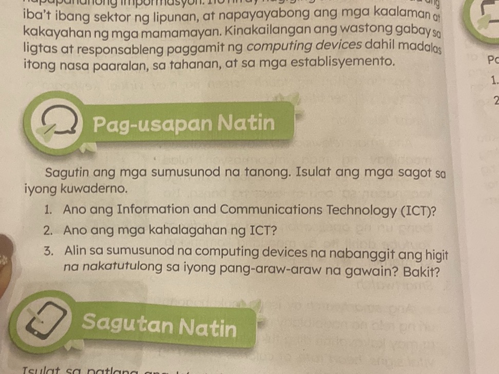 1. Ano ang Information and Communications | StudyX