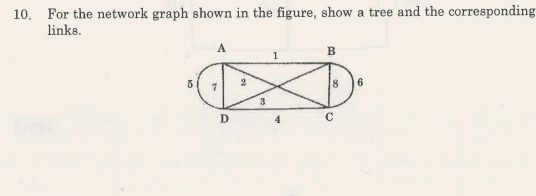 10. For the network graph shown in the | StudyX