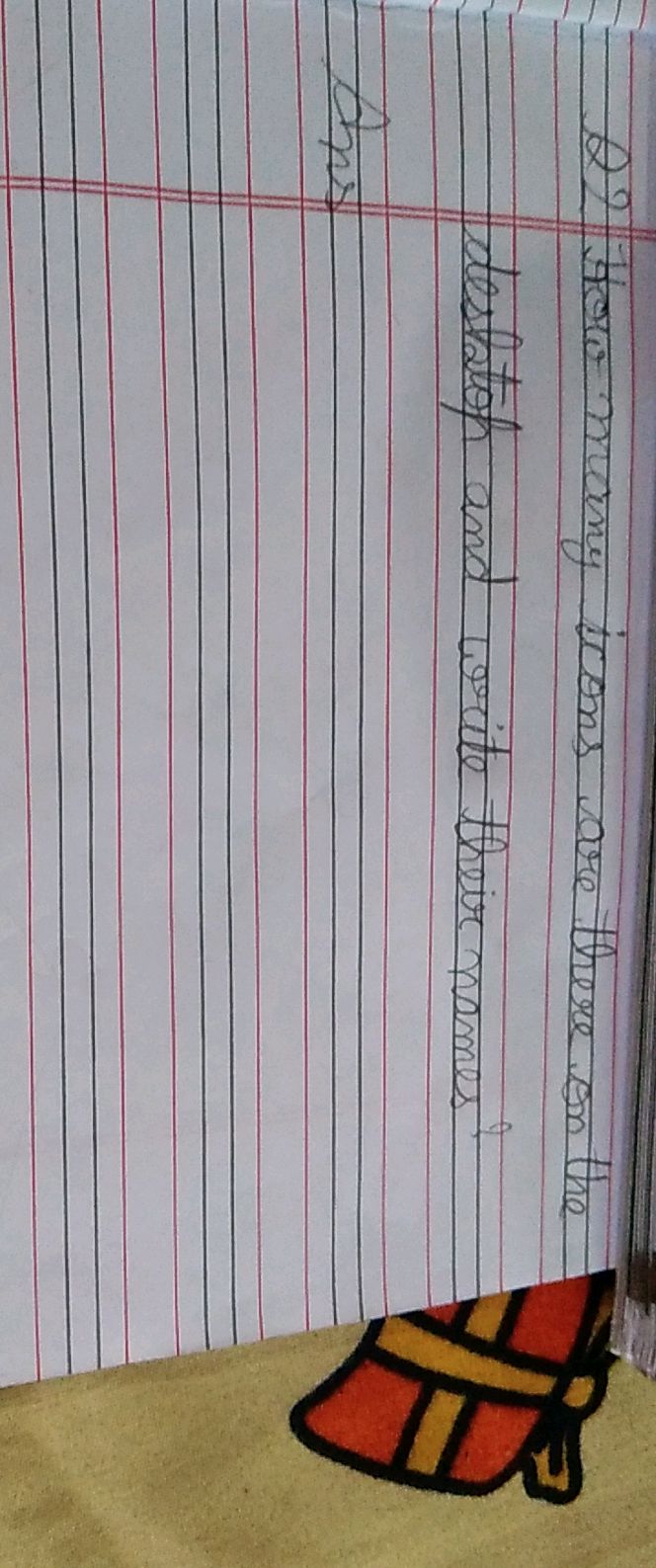 Q2. How many icons are there on the desktop | StudyX