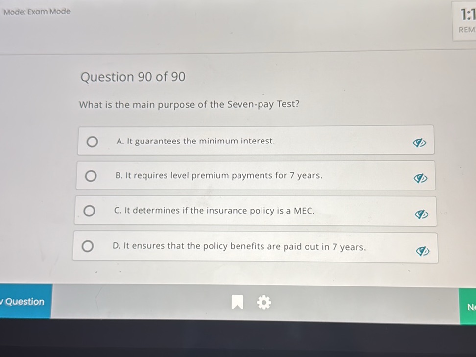 Question 90 of 90 What is the main purpose | StudyX
