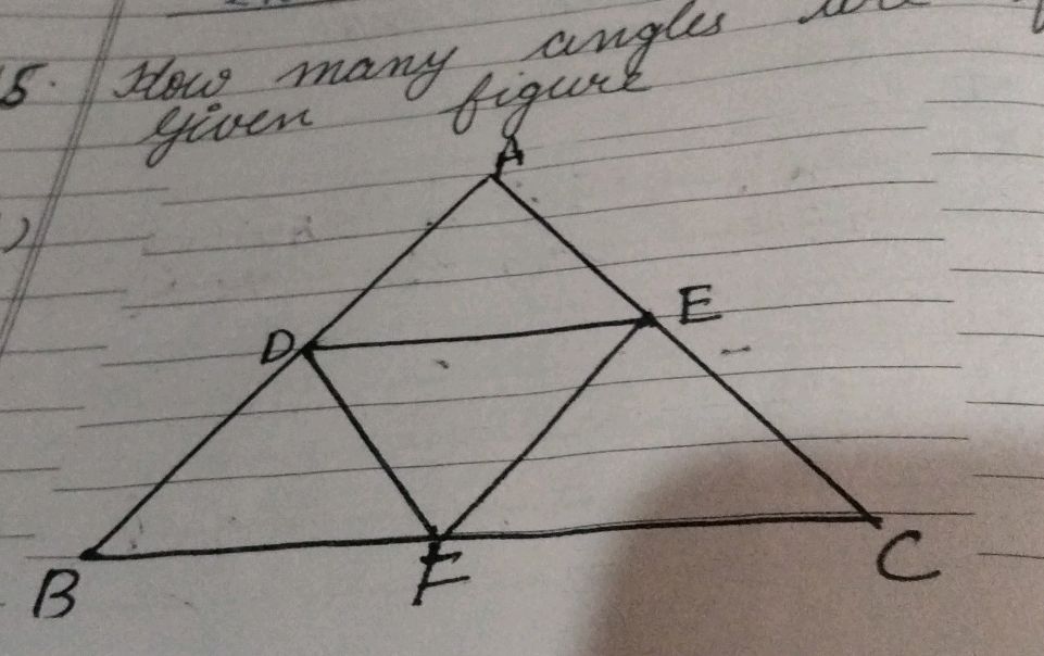 How many angles are in the given figure? | StudyX