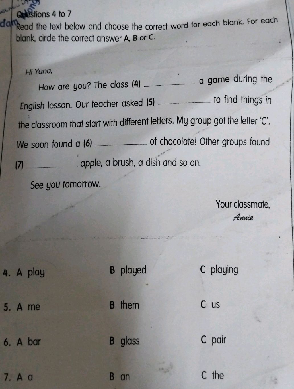 Read the text below and choose the correct | StudyX