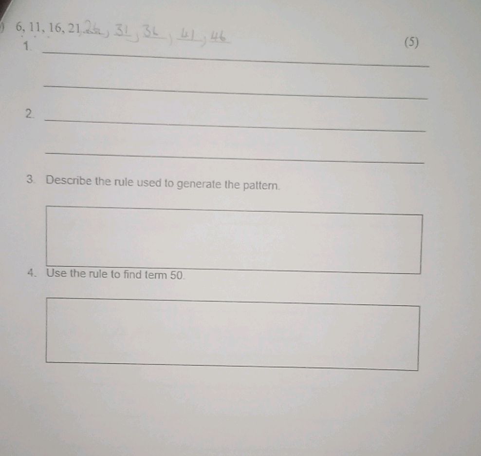 6, 11, 16, 21, 26, 31, 36, 41, 46 1. 2. | StudyX