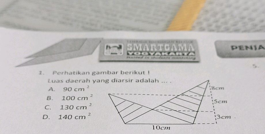 1. Perhatikan gambar berikut! Luas daerah | StudyX