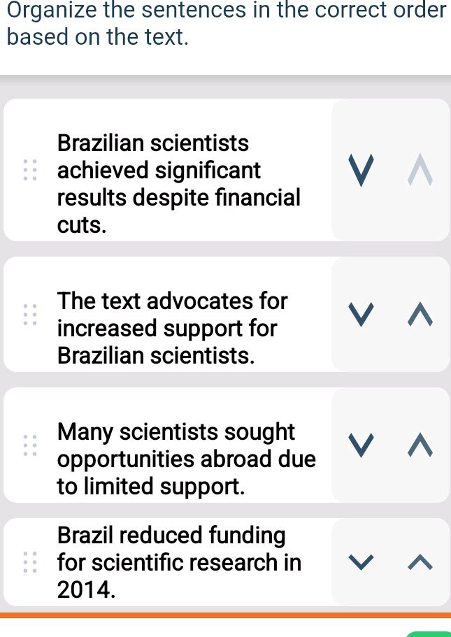 Organize the sentences in the correct order | StudyX