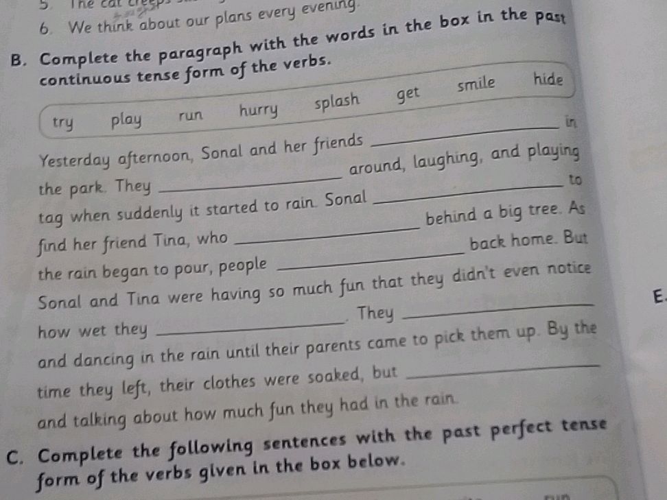 B. Complete the paragraph with the words in | StudyX