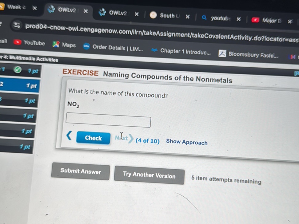 What is the name of this compound? $NO_2$ | StudyX