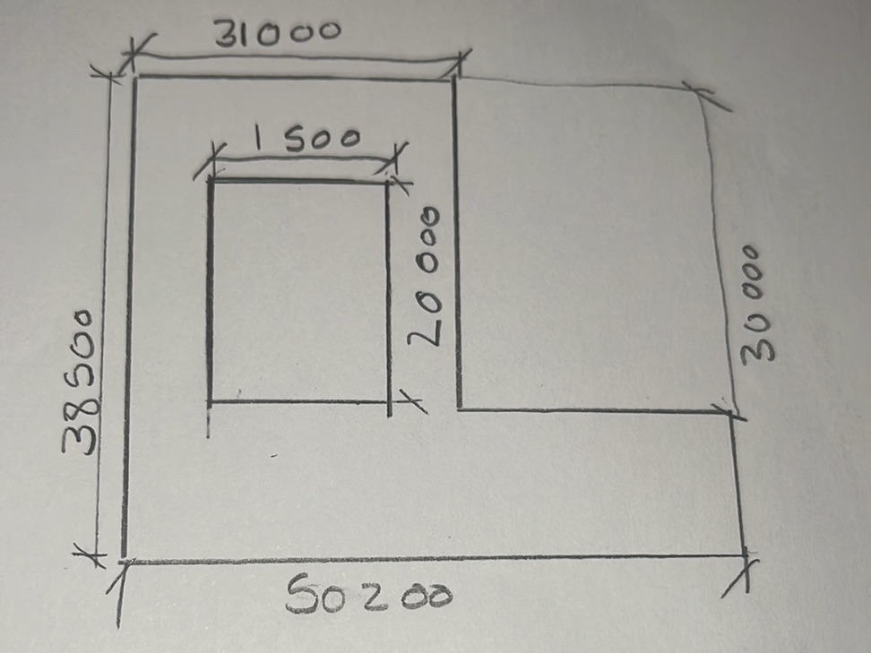 The image shows a diagram with dimensions | StudyX