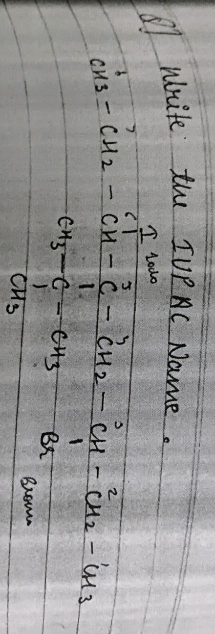 Write the IUPAC Name. CH3-CH2-CH-CH2-CH3 | | StudyX